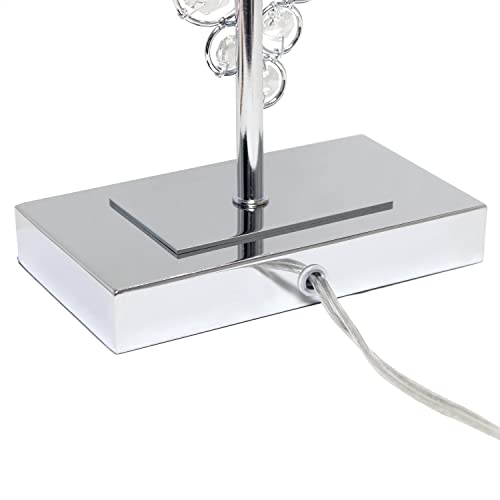 Elegant Designs LT1027-CHR Prismatic Crystal Sequin and Chrome Table Lamp