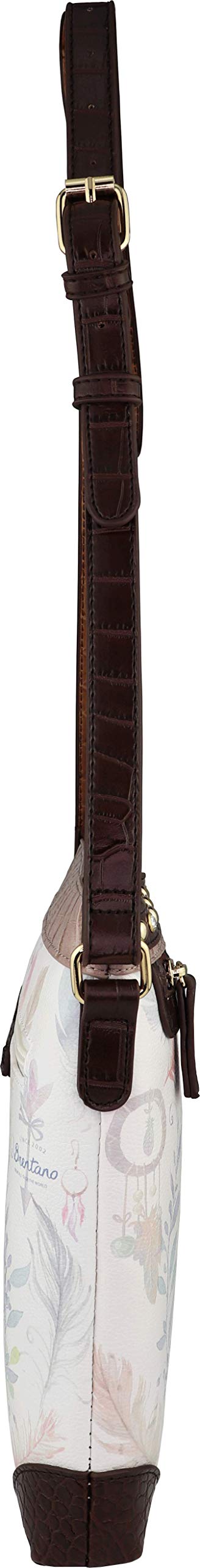 B BRENTANO Vegan Cute Animal Graphic Crossbody Bag Purse with Rhinestones and RFID Protection (Boho Feline RF)