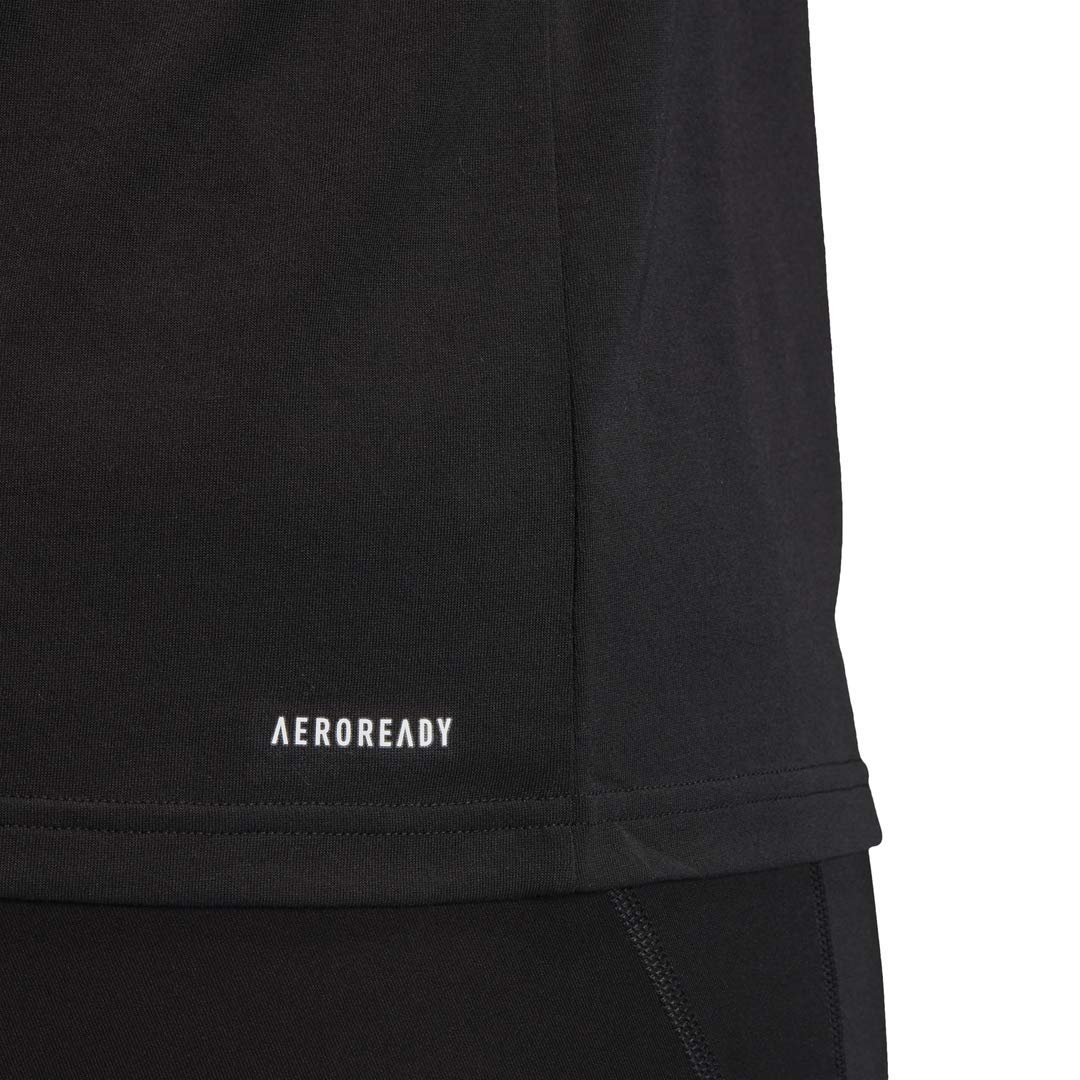 adidas womens Unleash Confidence Tee Black/White 2X