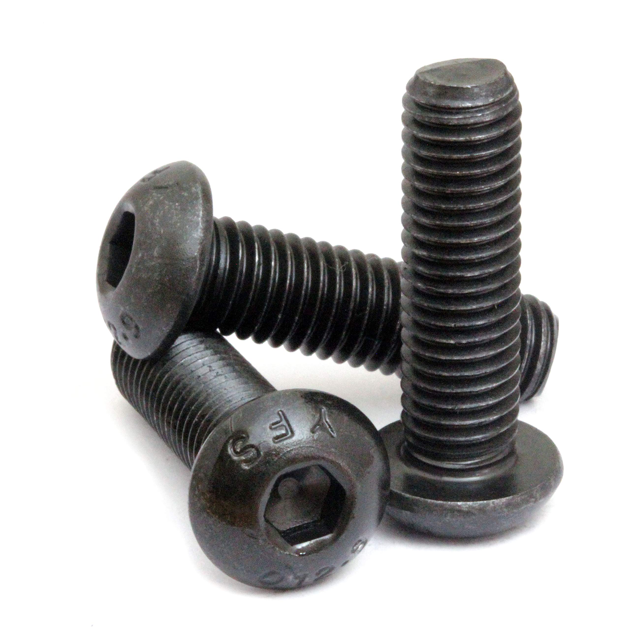 MonsterBolts - #6-40 x 1/4" Button Head Socket Cap Screws, ASME B18.3, Alloy Steel, Black Oxide, 10 Pack