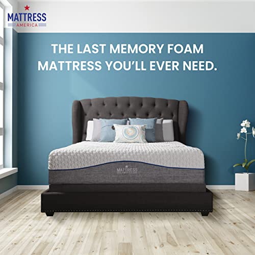 Mattress America Revive Gel Memory Foam Mattress Fiberglass Free, 12" H, Queen