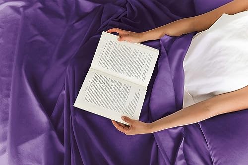 CGK Unlimited Queen Size Sheet Set - 6 Piece Set - Hotel Luxury Bed Sheets - Extra Soft - Deep Pockets - Easy Fit - Breathable & Cooling Sheets - Wrinkle Free - Comfy - Purple Bed Sheets - Queen 6 PC