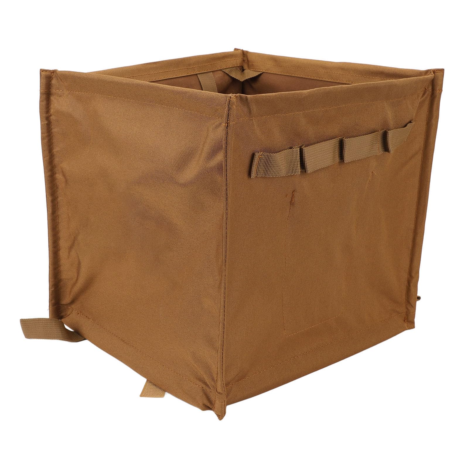 Arborist Throw Line Storage Cube, 33L Large Capacity Easy Throwline Folding Cube, Outdoor Foldable Oxford Cloth Trash Can, Tree Climbing Gear Throwline Box for Camping (Khaki)