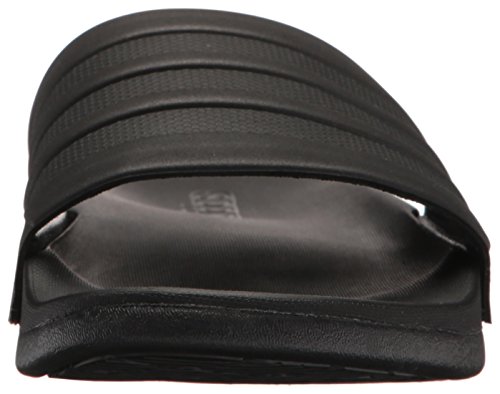 adidas Women's Adilette Comfort Slides Sandal, Black/Black/Black, 5