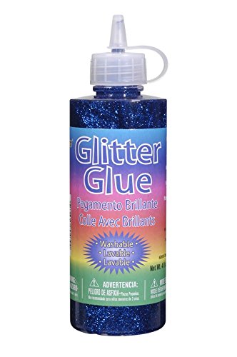 Darice 1166-88 Glitter Glue, 4-Ounce, Blue