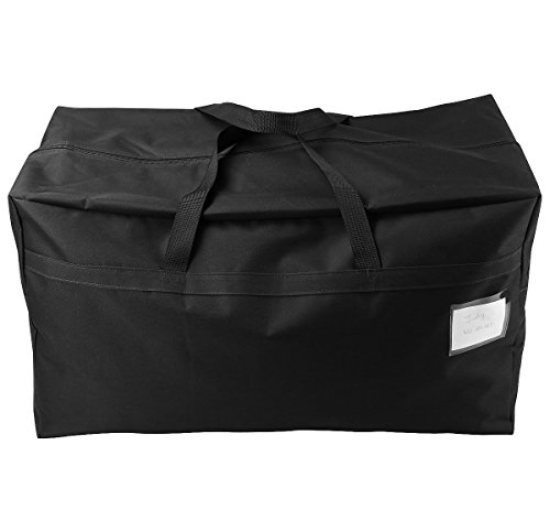 iwill CREATE PRO 100L Oversize Ornament Water Resistant Tote Storage Bag with Carry Handles, Compatible with IKEA Frakta Carts, Black