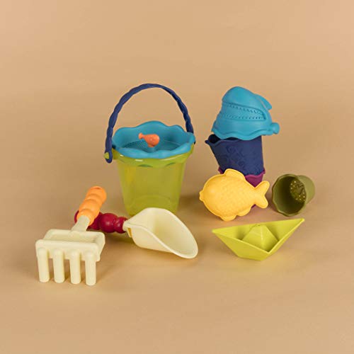 B. toys- Wavy-Wagon- Red- Water Play- Travel Beach Buggy- 11 Funky Sand Toys β Phthalates and BPA Free β 18 months +