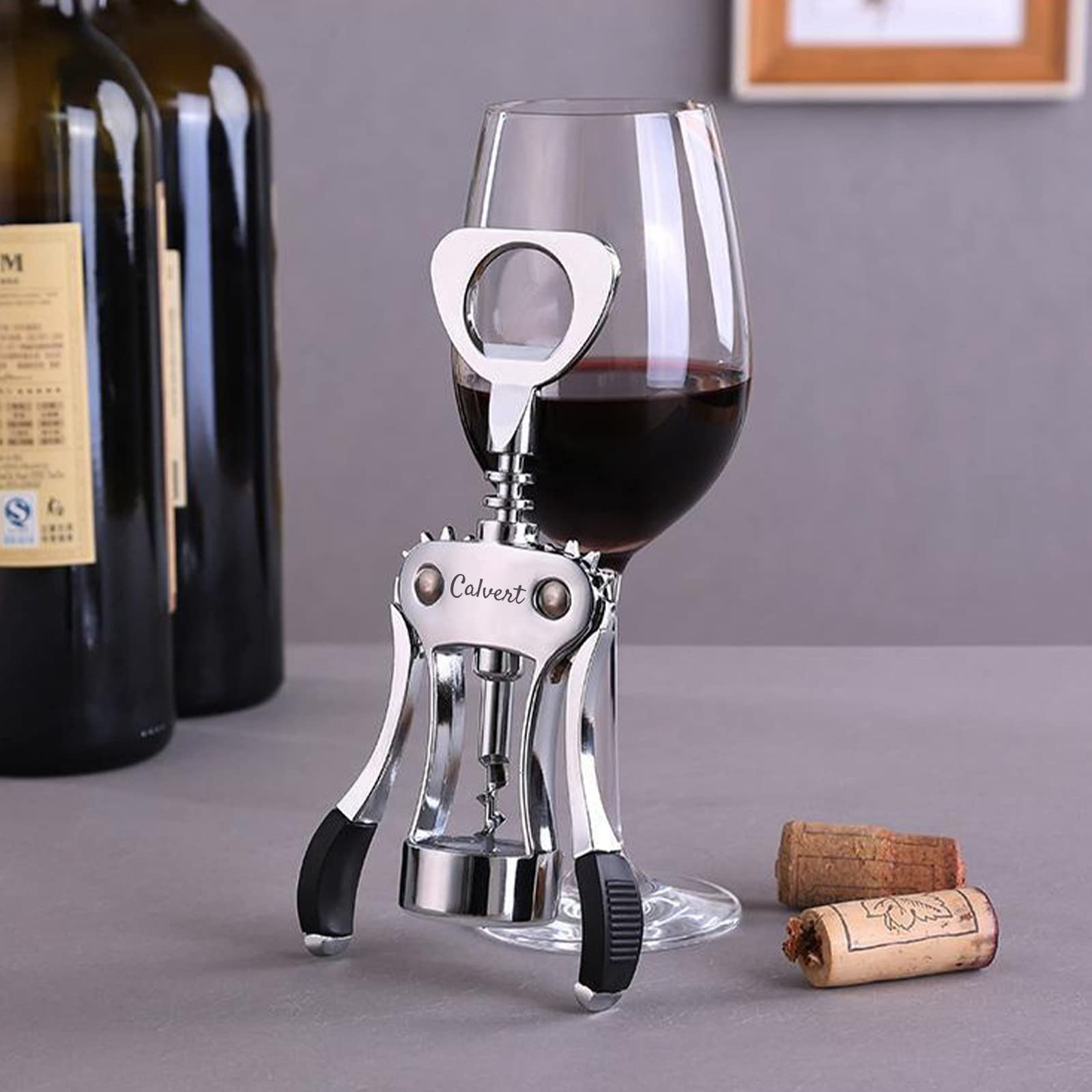 AIPNIS Personalise Wing Corkscrew,Multifunctional Wine Beer Bottle Opener,Custom Gift Corkscrew Suitable for Kitchen Castle Restaurant Bar,Wine Cork and Beer Cap Remover