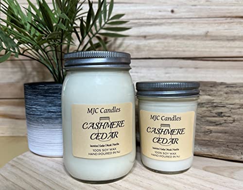 Cashmere Cedar Candle | Summer Candle | Mason Jar Candle | Scented Soy Wax Candle Soy Candle