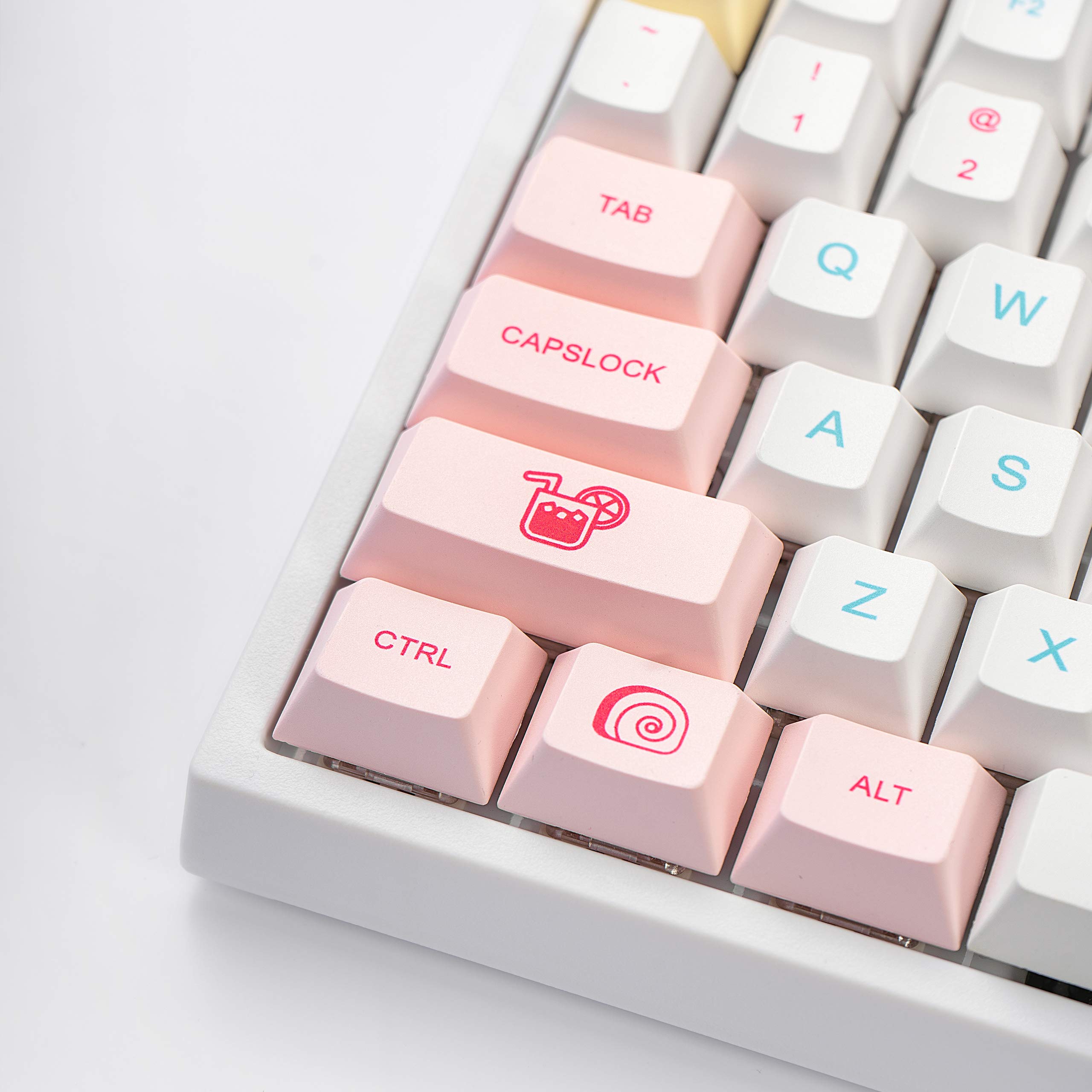 YUNZII Macaron 84 84-Key RGB Hotswap Wired Mechanical Gaming Keyboard with PBT Dye-subbed Keycaps for Mac/Win/Gamers (Gateron Black Switch,Macaron)