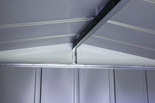 Arrow Classic Steel Storage Shed, 10x14, Flute Grey