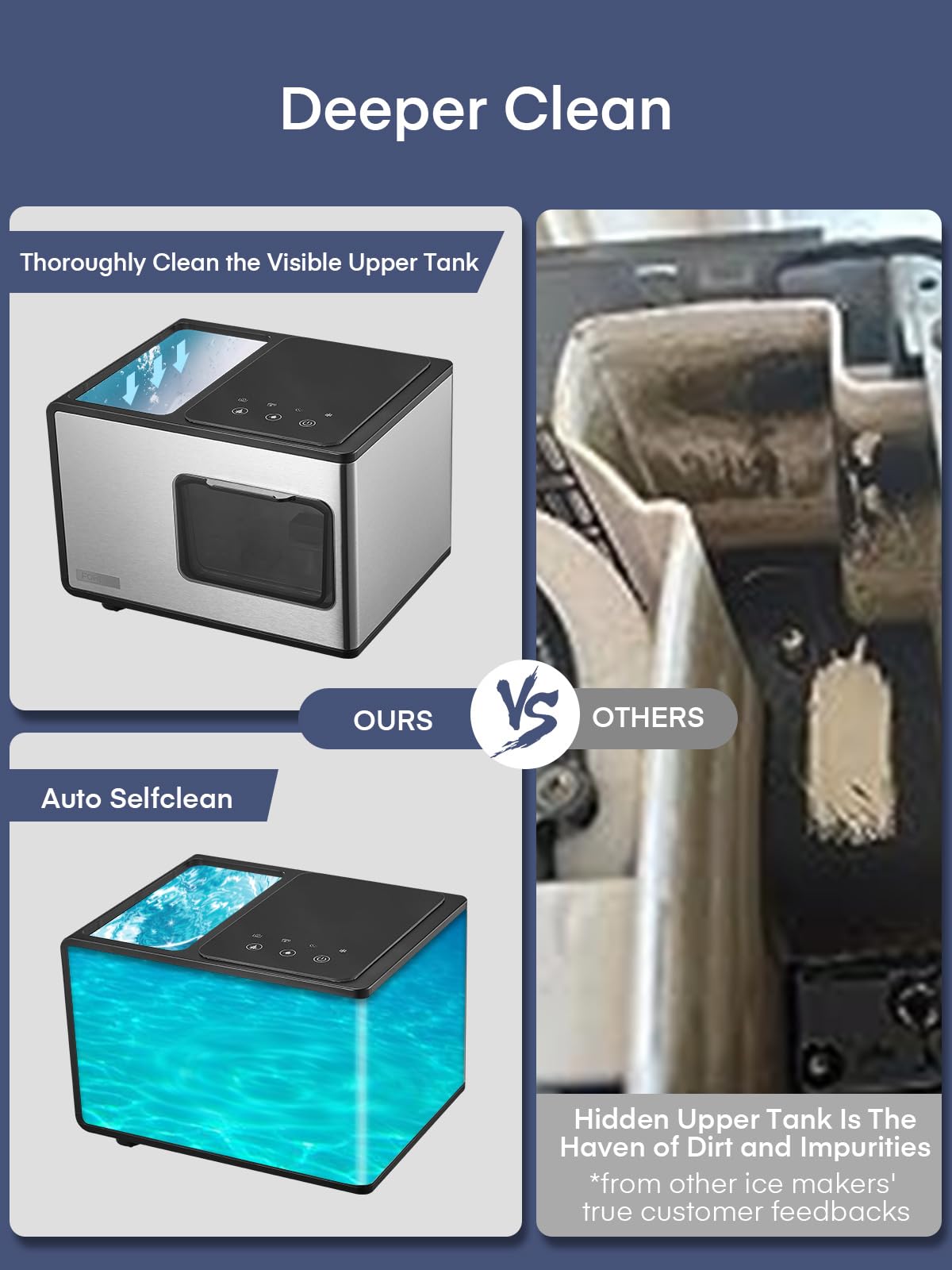 Nugget Ice Maker Countertop, 45lbs/24H, Pebble Ice Maker with Soft Chewable Ice, Self Cleaning Sonic Ice Machine, Stainless Steel, Touch Screen, Compact Design for Home Office Party - Silver
