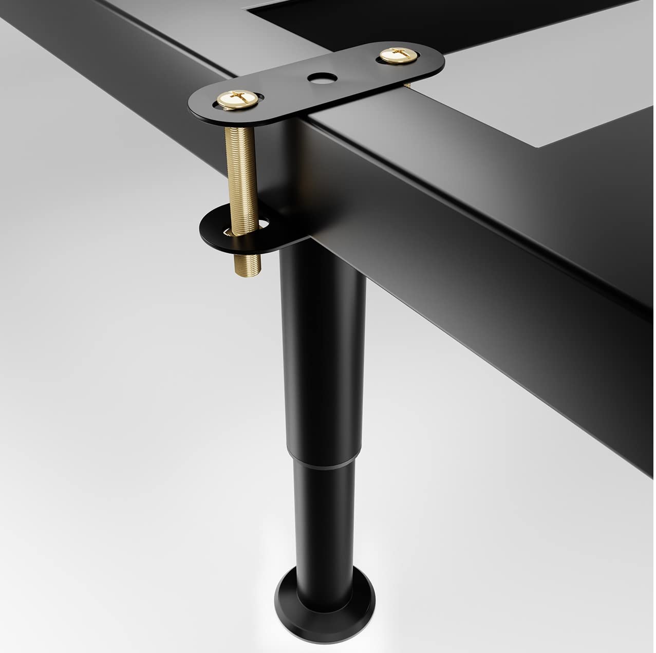 Adjustable Bed Frame Support Legs,Metal Bed Center Slat Heavy Support Leg,UPGRADE Under Bed Support, Bed Slat Reinforcement Kit,Bed Support Legs for Bed Frame Replacement,More Stable, More Quiet(4pcs)