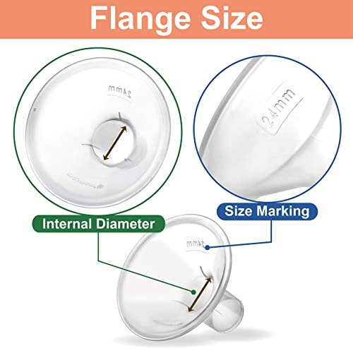 Maymom MyFit 19 mm Small Shields; Compatible with Medela Breast Pump- PersonalFit, Freestyle, Harmony, Maxi, Freestyle Flex Connector; Connect to Maymom Widemouth/Narrow Connector, 2pcs