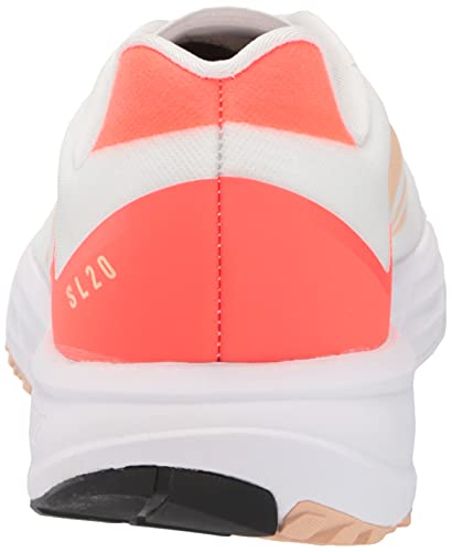 adidas Women's Sl20.2 Running Shoe, White/Halo Blush/Solar Red, 8.5