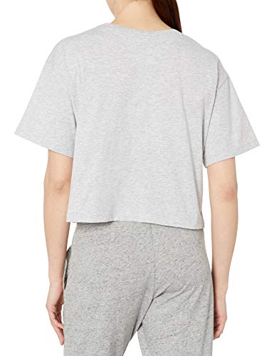 Champion womens Cropped Tee, Script Logo T Shirt, Oxford Gray-550757, Small US