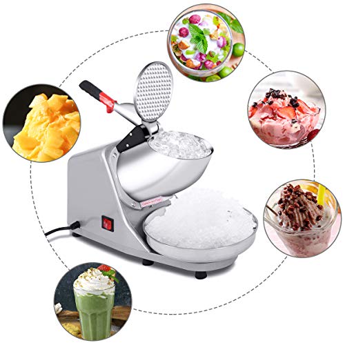 GoplusĀ® Electric Ice Crusher, Ice Shaver Machine, Snow Cone Maker, Shaved Ice Machine, 143 Lbs