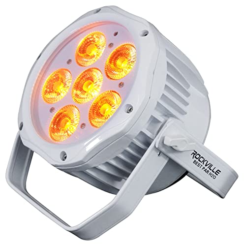 8) Rockville Best PAR H2O White Water Resistant Lights+Bags+Wireless DMX Control