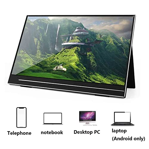 BDT 14-inch Touch Portable Monitor 1920X1080 IPS High-Definition Screen Type-C Direct Connection Device Can Be Connected to Wireless Key Mouse