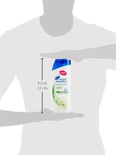 Head and Shoulders Green Apple Anti-Dandruff 2 in 1 Shampoo and Conditioner, 23.7 fl oz
