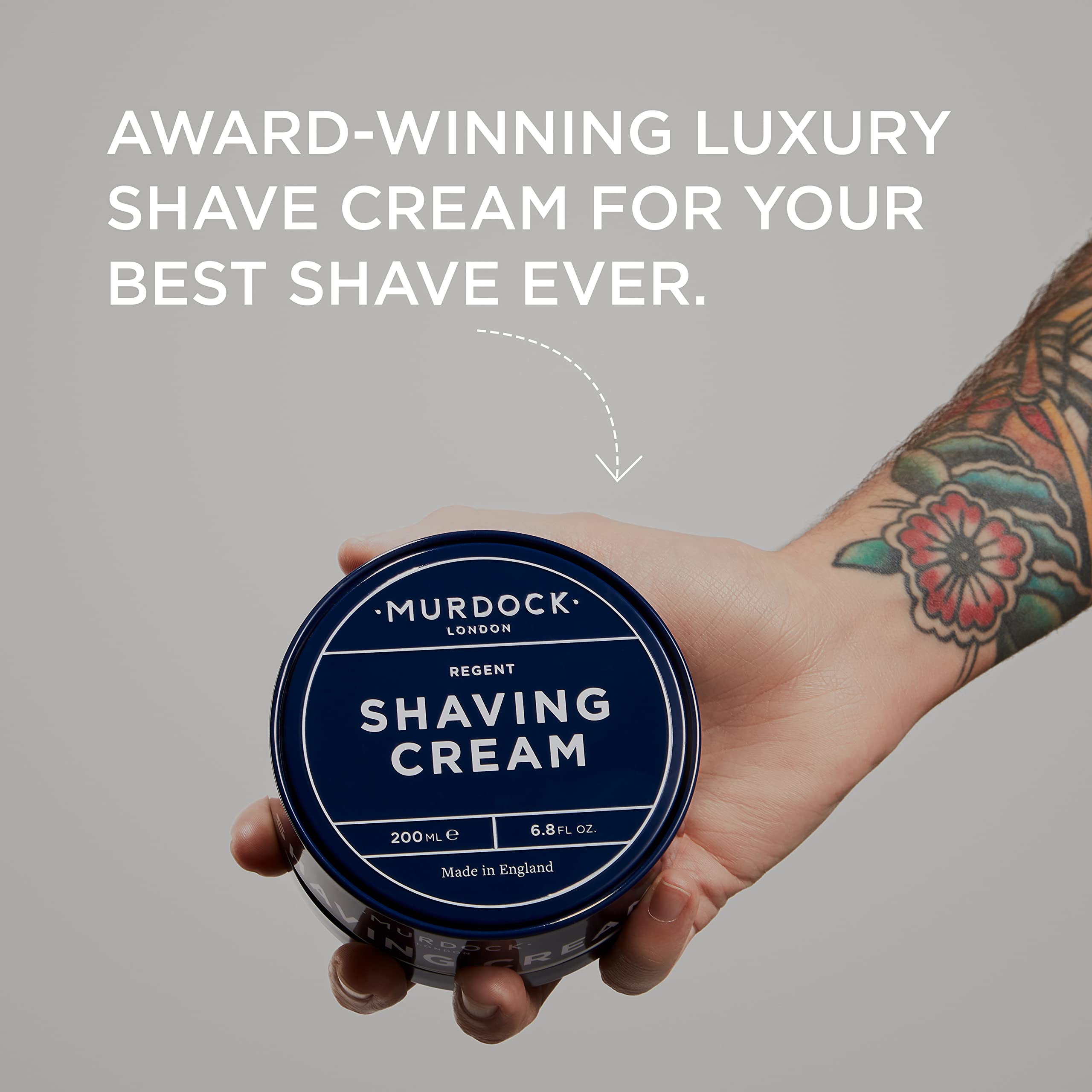 Murdock London Shaving Cream | Rich Luxurious Texture Softens and Soothes | Made in England | 6.8 oz
