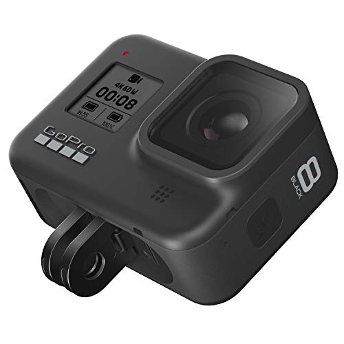 GoPro HERO8 Black Waterproof Action Camera with Touch Screen 4K Ultra HD Video 12MP Photos 1080p Live with Accessory Bundle - 1 Additional GoPro USA Batteries + PNY 64GB U3 microSDHC Card