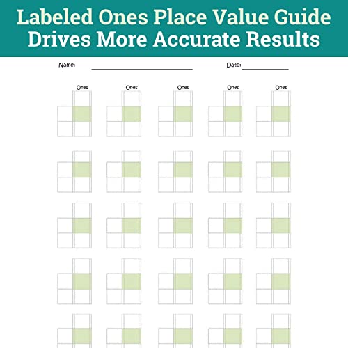 Channie's Math Prek-1ST Grades, 80 Pages Strong Paper, 8.5" x 11" with Hardboard Back Lineup Pad Workbook Math Line-Up