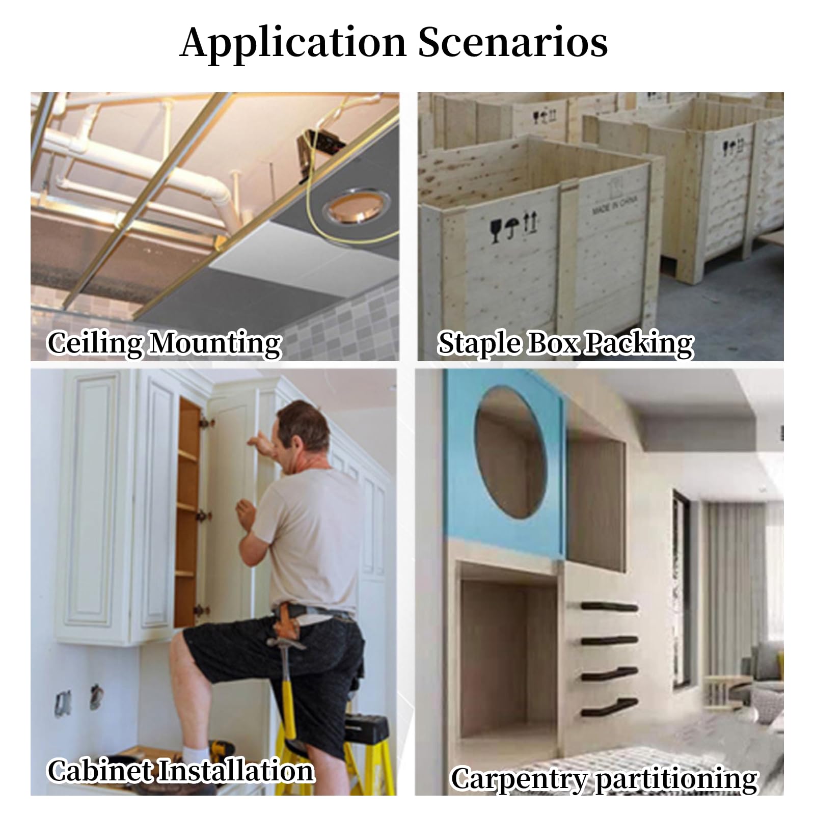 Auto Feed Screw Guns, Collated Screw Guns Chain Nail Guns Adapter Automatic Electric Drill Screw Tightening Equipment Installed on Electric Drill for Gypsum Board/Partition Wall/Wood Board/Ceiling