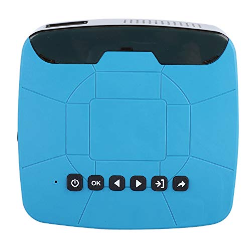 500lm LCD 1080P HD Micro Projector Video Projector Large Screen Portable Projector with Optical Trapezium Adjustment Home Theater Effect/ No Hurt to Eyes(US PLUG)