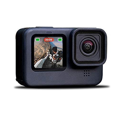 GoPro HERO9 Black - Waterproof Action Camera with Front LCD and Touch Rear Screens, 5K HD Video, 20MP Photos, 1080p Live Streaming, Stabilization + Sandisk 64GB Card and Cleaning Cloth