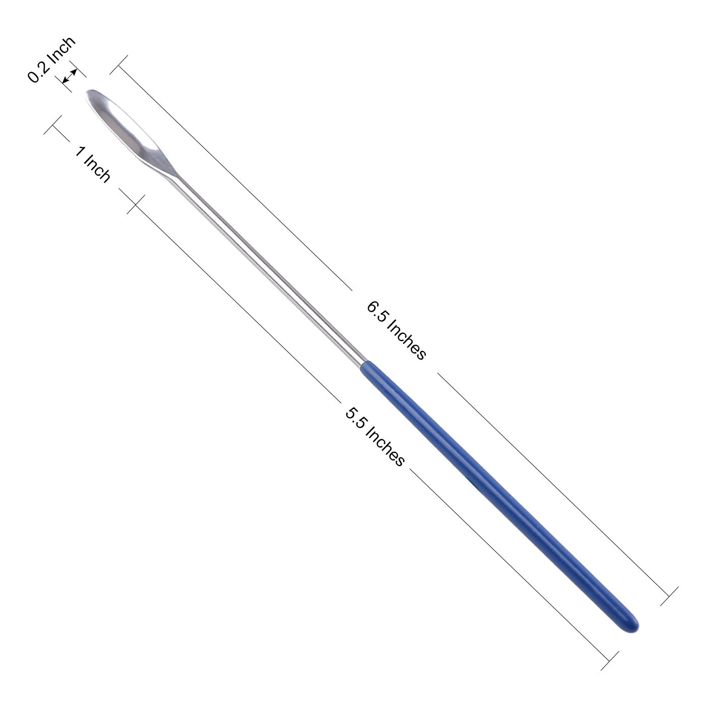 AOZITA 2 Pack Lab Spatula - Micro Lab Spoon/Scoop with Nickel-Stainless Blade - Also Great Filler, Gel Cap Capsule Pill Filler Machine - #000 00 0 1 2 3