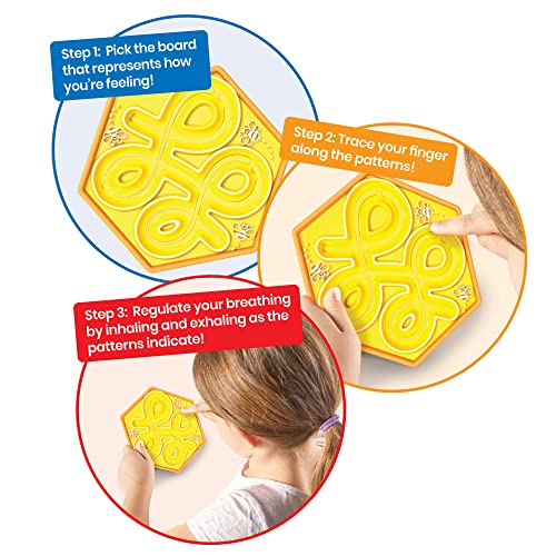 hand2mind Mindful Maze Garden Pack, Finger Labyrinth for Kids, Mindfulness for Kids, Sensory Play Therapy Toys, Calm Down Corner Supplies, Social Emotional Learning Activities (Set of 2)