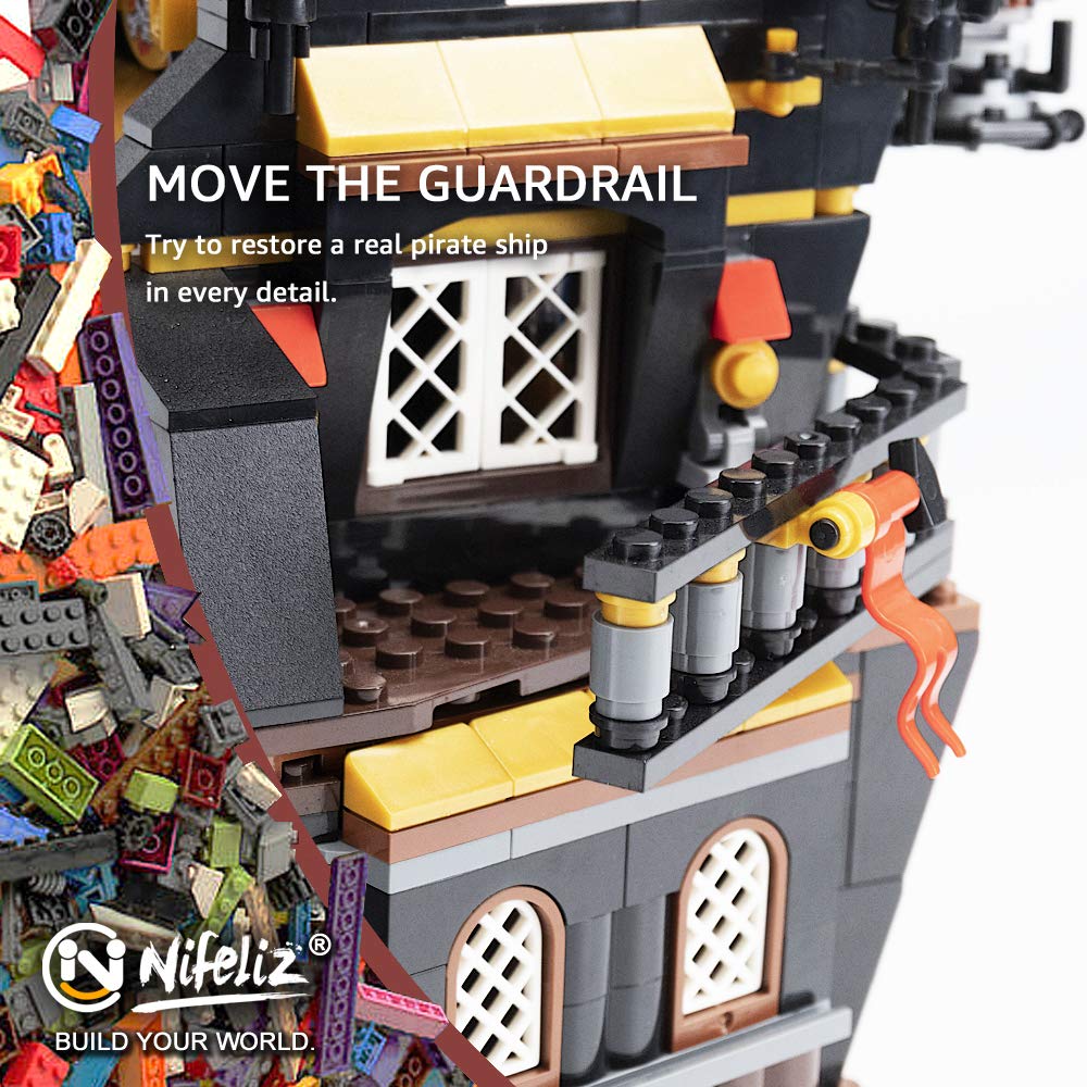 Nifeliz Pirates Ship Model Building Blocks Kits (1334 Pcs)