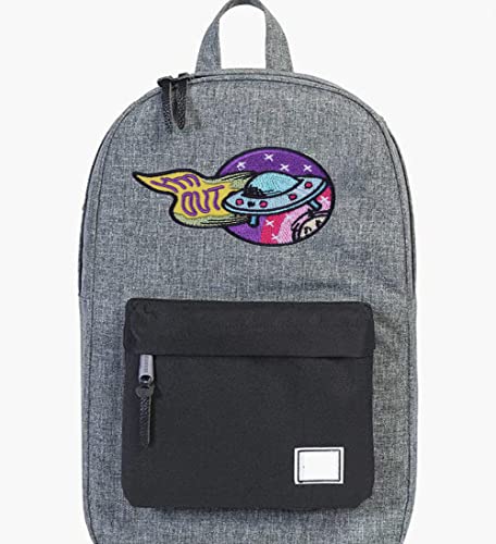 I’m Out UFO Patch Applique Cartoon UFO Planet Embroidered Sticker Colorful Iron On/Sew On Patch Badge Clothes Bags Accessories DIY Gift