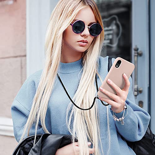 kwmobile Crossbody Case Compatible with Apple iPhone XR Case - TPU Silicone Cover with Strap - Lavender
