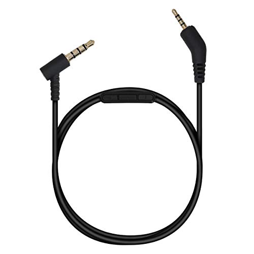 kwmobile Headphone Cable for Bose Quietcomfort 3-150cm Replacement Cord with Microphone + Volume Control - Black