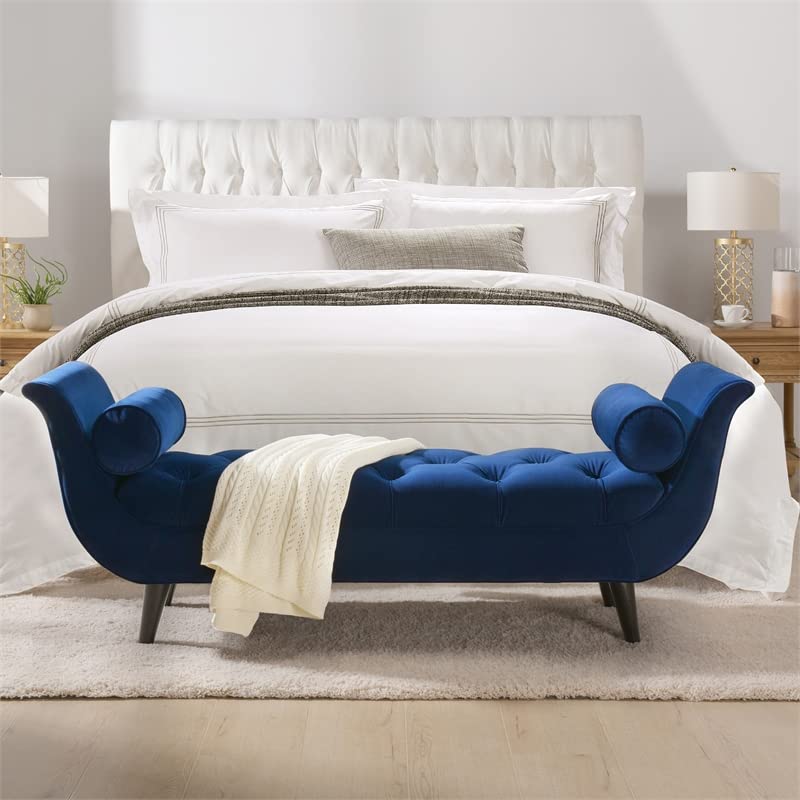 Jennifer Taylor Home Alma Entryway Bench, Navy Blue