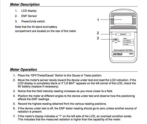Extech 480823 Extremely Low Frequency Electromagnetic Field Meter