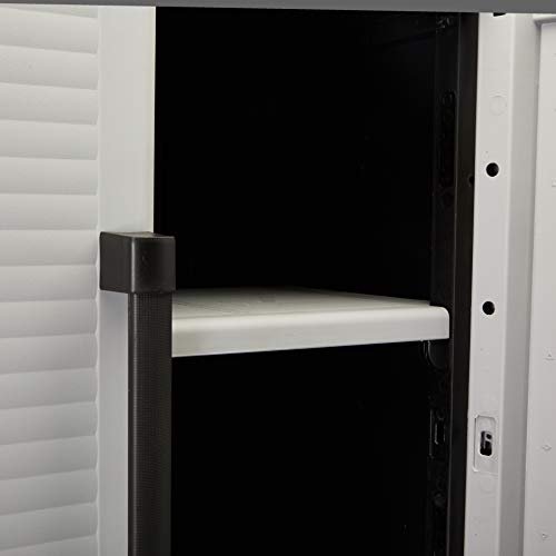Keter Space Winner Resin Garage Storage Cabinet with Doors and Shelves - Perfect for Garage and Basement Organization