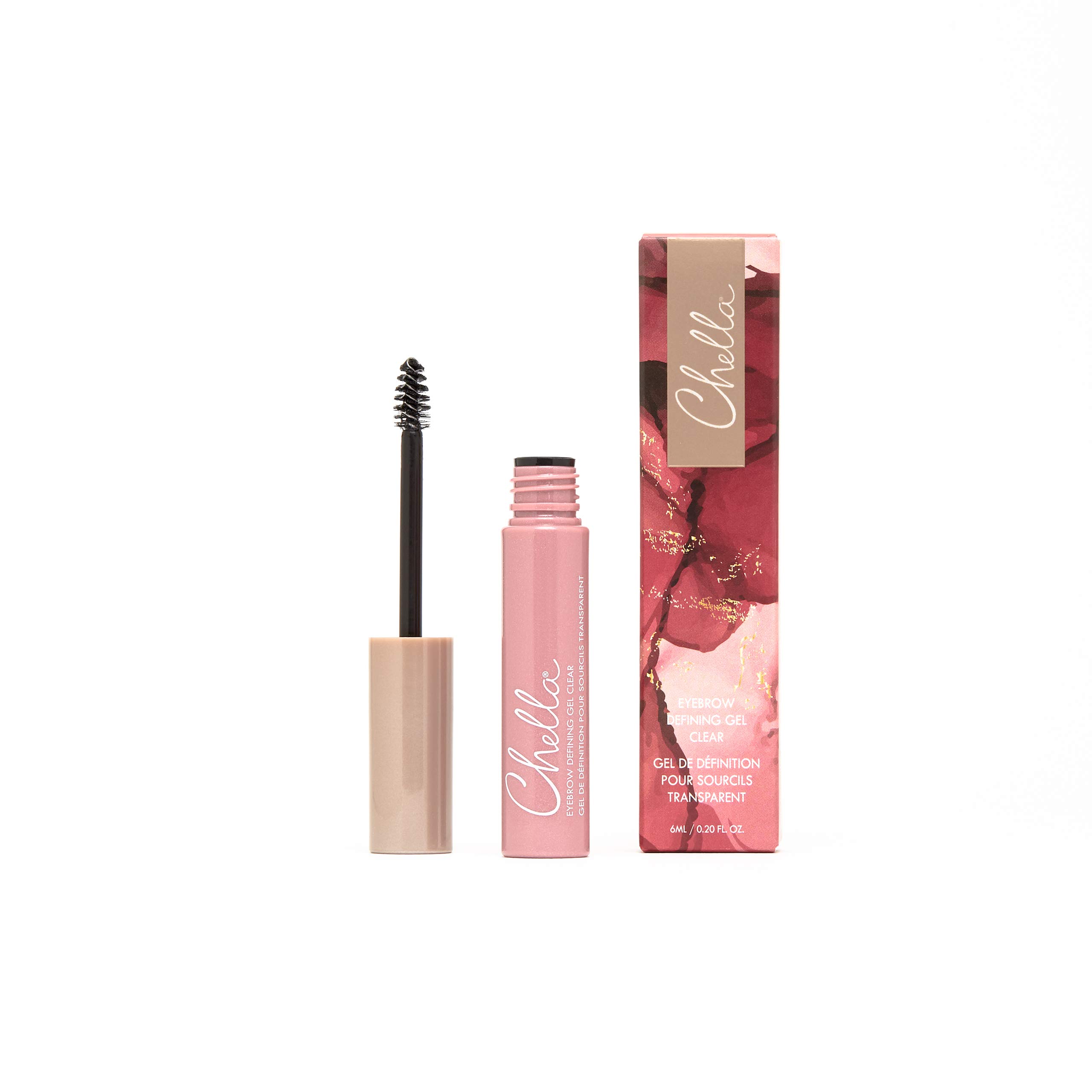 Chella Eyebrow Gel, Defining Clear Eyebrow Gel - Lightweight Formula for Natural, Long Lasting Makeup - Vegan, Cruelty Free, Paraben Free, Gluten Free