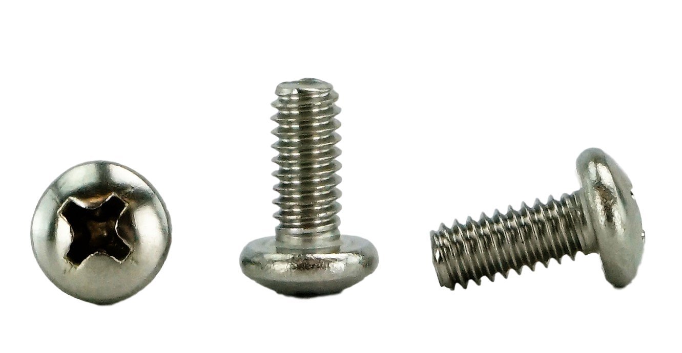 Chenango Supply Stainless 8-32 x 3/8inches (3/8inches to 3inches Lengths Available) Pan Head Machine Screws, Full Thread, Phillips Drive, Stainless Steel 18-8, Machine Thread (100 pcs, 8-32 x 3/8)