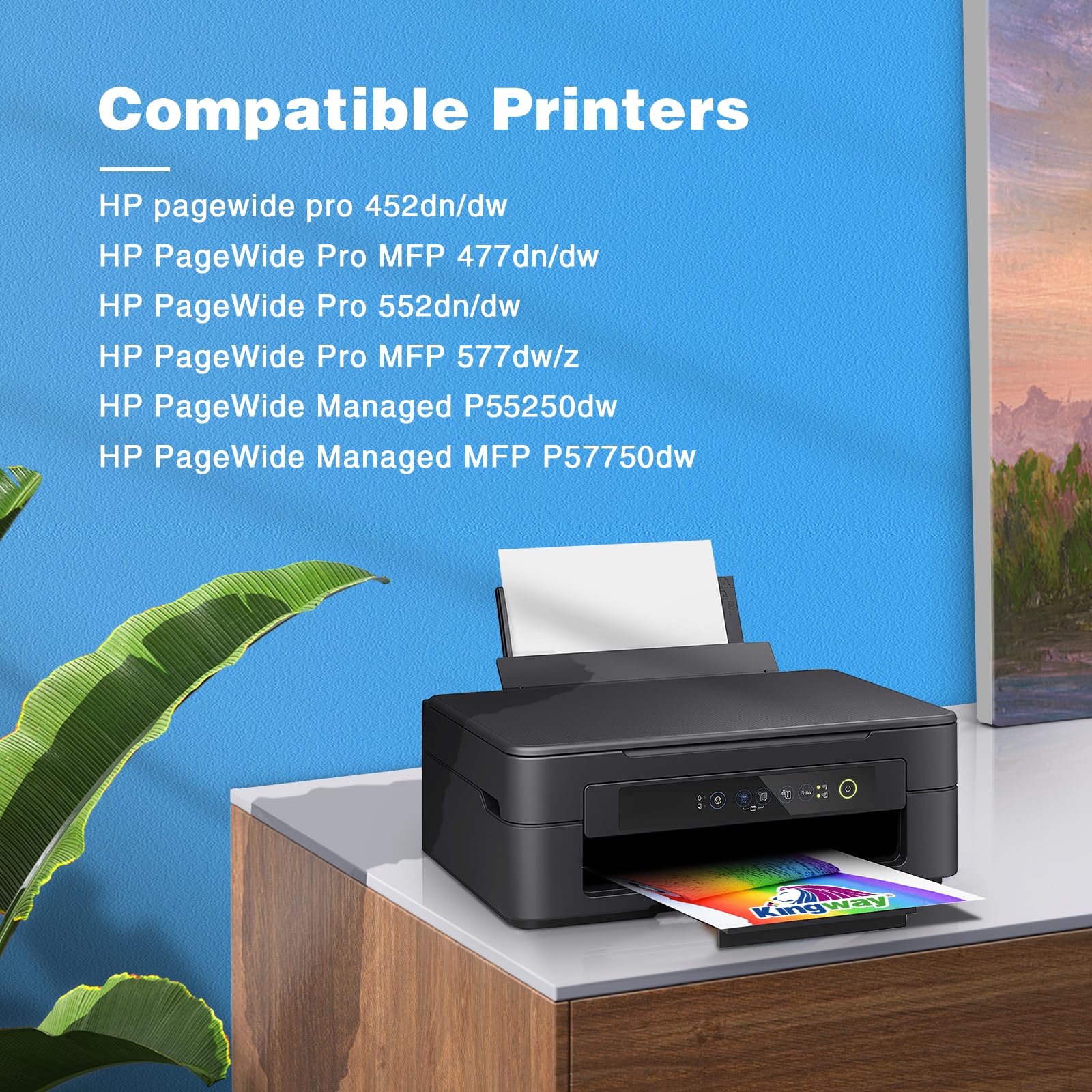 972X Ink Cartridges | Replacement for HP 972X Ink Cartridges | Work for HP 477dw 577dw 452dw 552dw 552dn 477dn 577z 452dn Pagewide Printer | 4-Pack