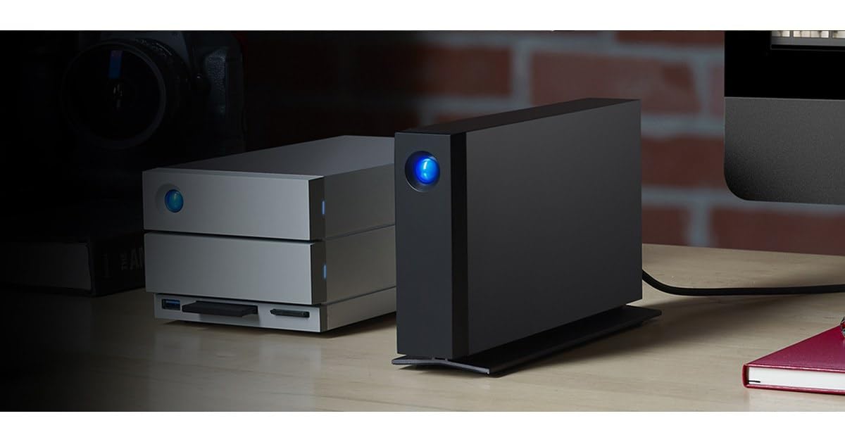 LaCie d2 Professional, 4TB, External Hard Drive Desktop, Thunderbolt 3 USB-C, 7200 RPM Enterprise Class Drives, for Mac and PC Desktop, 1 Month Adobe CC, 5 Year Rescue Services (STHA4000800)