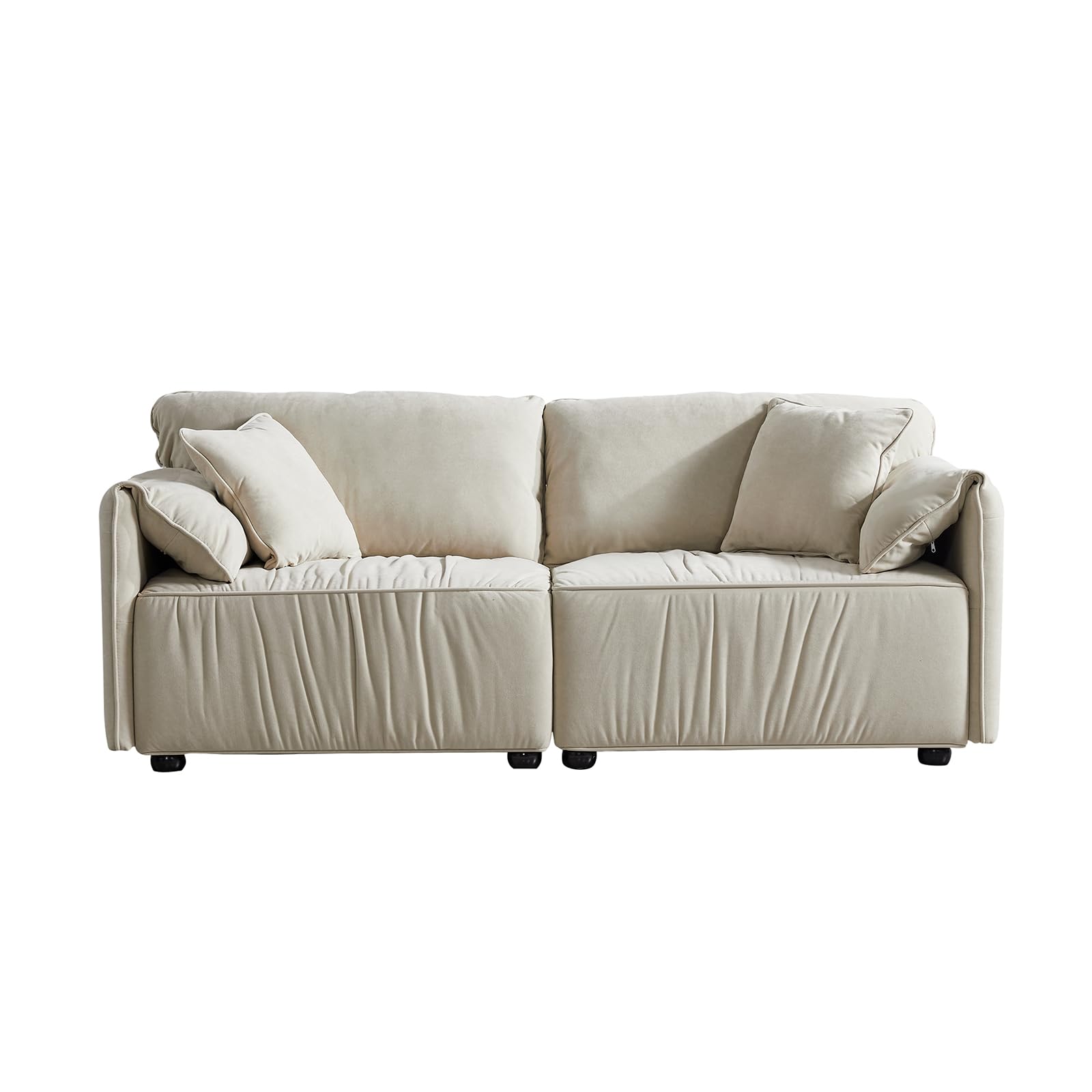 gefayluo Sofa Couch Loveseat, 75.6" Mid Century Modern Couch,Deep Seat Sofa Tufted Upholstered, Couches Furniture for Living Room/Bedroom/Apartment Office, Easy Assembly