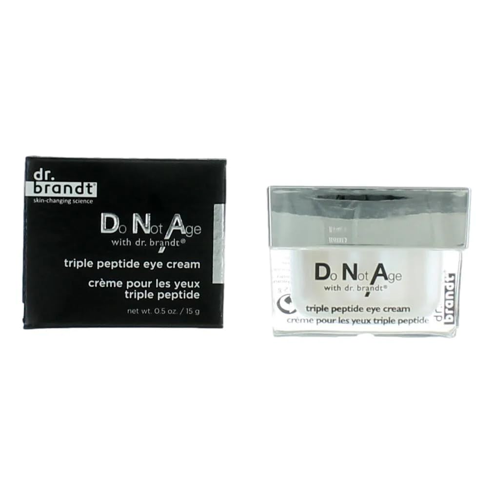 Dr. Brandt Do Not Age Triple Peptide Eye Cream. All-In-One Formula that Smooths Appearance of Fine Lines, and Fades Dark Circles and Reduces Puffiness, 0.5 oz.