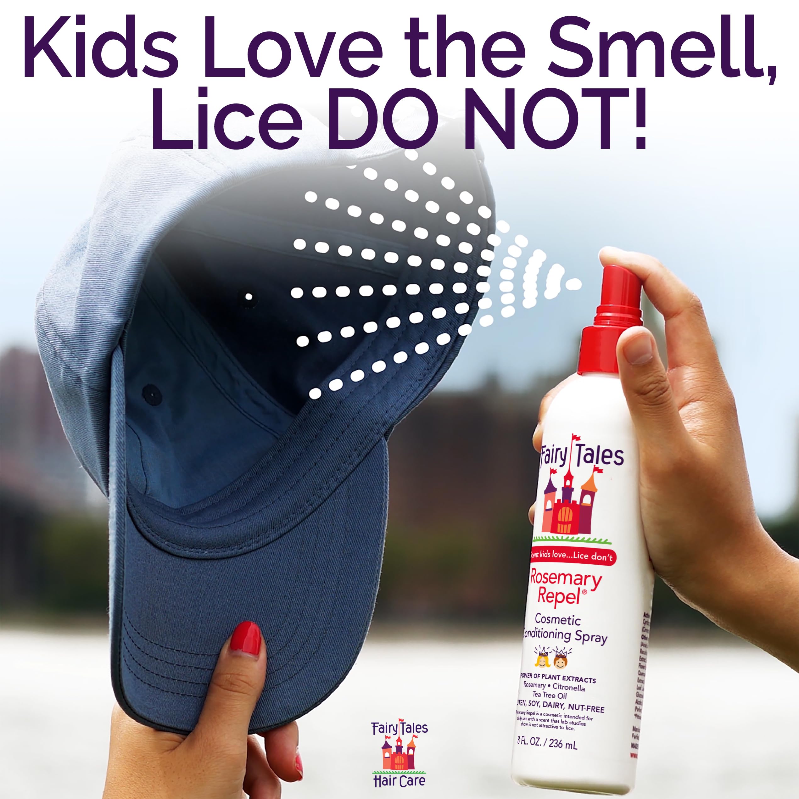 Fairy Tales Rosemary Repel Shampoo, 12 fl oz. and Conditioner, 8 fl oz. Duo Kids Like the Smell, Lice Do Not