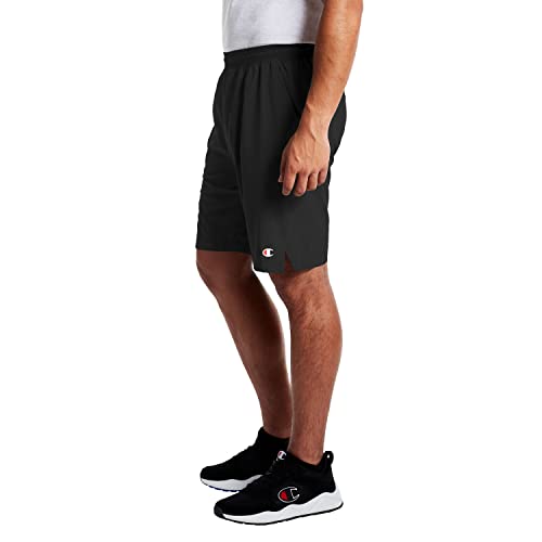Champion mens Shorts, Light Gym Shorts, Athletic Shorts, 9" Inseam Shorts, Black-586551, Large US