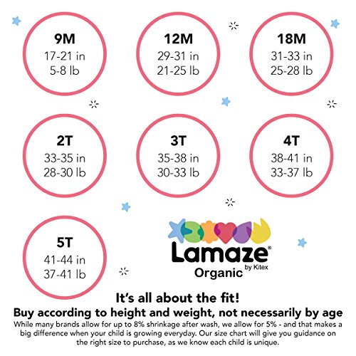 Lamaze Organic Baby Baby Boys Tight Fit Sleepwear, Grey and White Bugs, 24M