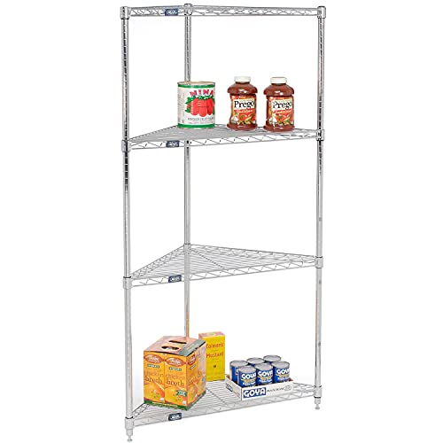 Nexel Corner Wire Shelving 24" W x 18" D x 74" H