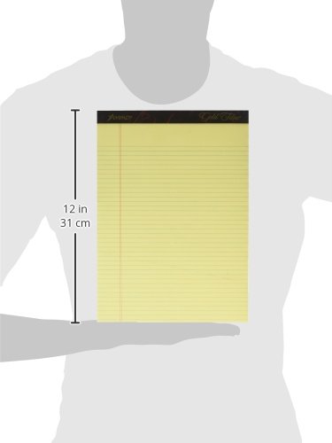 Esselte ESS20022 Ampad Gold Fibre Pads, 8 1/2 x 11 3/4, Canary, 50 Sheets (Pack of 12)